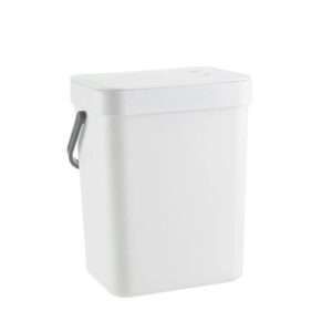 food waste basket bin, kitchen compost bin, hanging trash can with lid, small countertop compost bin with lid, food scrap container, wall mounted garbage can, 3l 0.8 gallon (c)