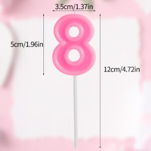 Macaron Pink 15th Birthday Candles,Number 15 Candle, Pink Macaron Birthday Candle for Cake,Happy Birthday Candle,Numeral Candles Cake Topper Decoration for Sweet Girls Birthday Party Supplies