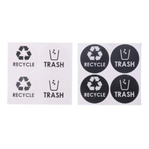 muloo recycle trash symbol decals sticker for trash cans garbage