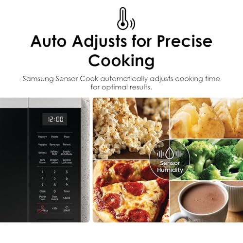 Samsung 1.9 cu. ft Sensor Cooking, MS19DG8500MTAA Countertop Microwave, Matte Black Stainless Steel