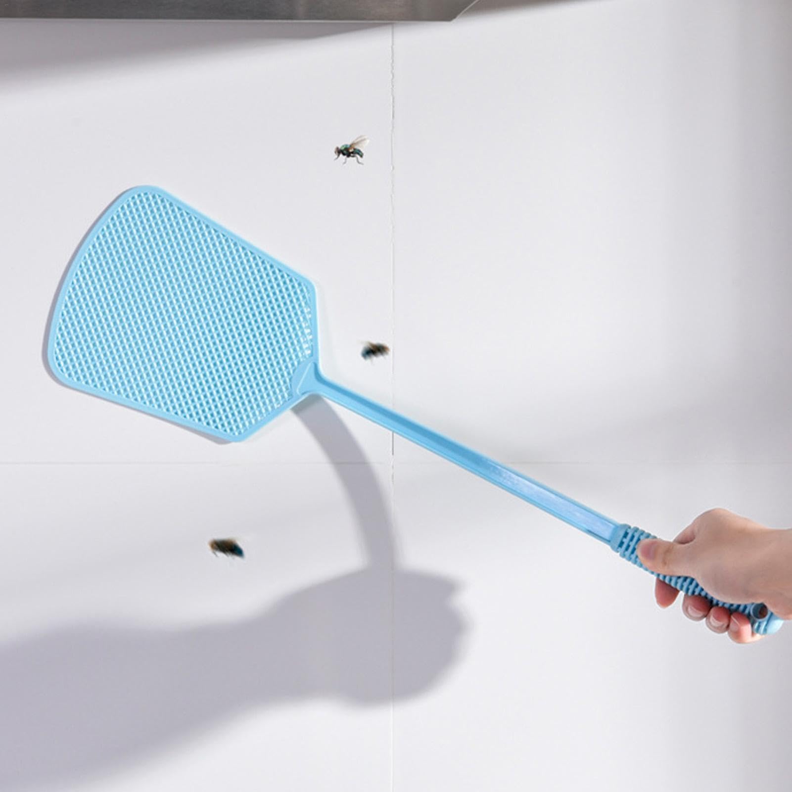 Flyswatter - Telescopic Fly Swatters | Heavy Duty Long Handle Swatter with Hanging Hole | Manual Extendable Fly Swatters | Wide Mesh Fly for Home Garden Classroom Restaurant