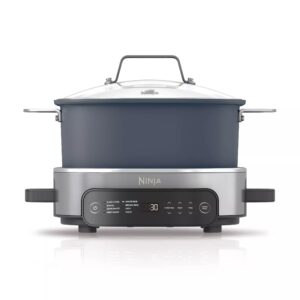 ninja mc1101 foodi everyday possible cooker pro, 8-in-1 versatility, 6.5 qt, replaces 10 cooking tools, faster cooking, family-sized capacity, adjustable temp control, midnight blue (renewed)