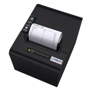 ribao thermal 80mm pos printer receipt printer connect cash registers cash drawer, bc-55 bc-40 bcs-160 mixed bill money counter rs232 cashbox interface，windows/mac/linux