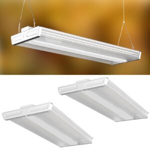 acohook 2ft 200w led commercial linear high bay light 28000lm[eqv.960w mh/hps],ac100-277v【driver equipped】 5000k,linear hanging high bay light-2pack