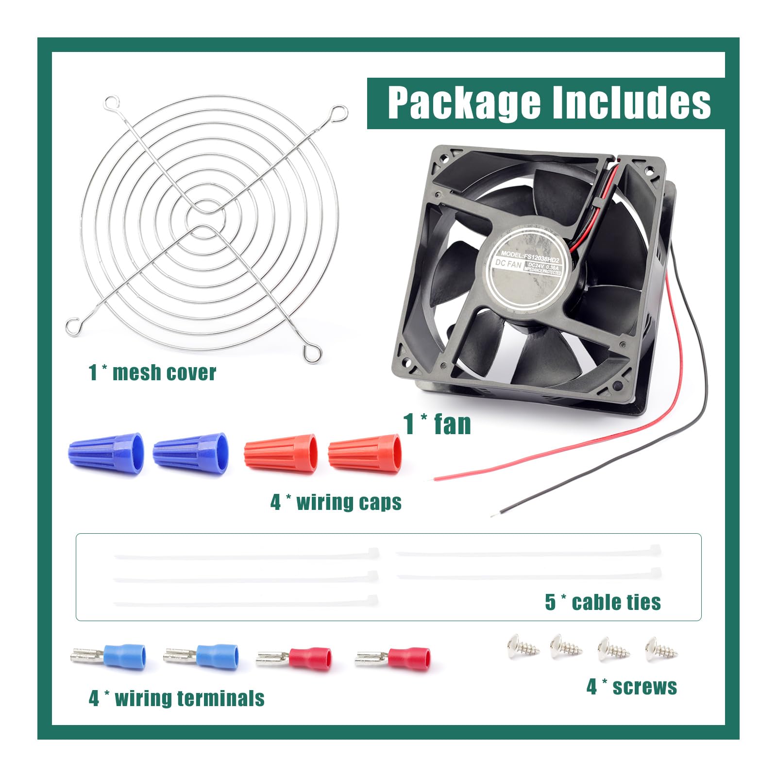 YUXIVCNE W0301112 W0301101 Refrigerator Evaporator Fan Motor and Mesh Cover Replacement for ATOSA Undercounter Rridge Model MGF8401 MGF8401GR MGF8402 MGF8403 MGF8404 MGF8405 MGF8405GR MGF8406 MGF8415