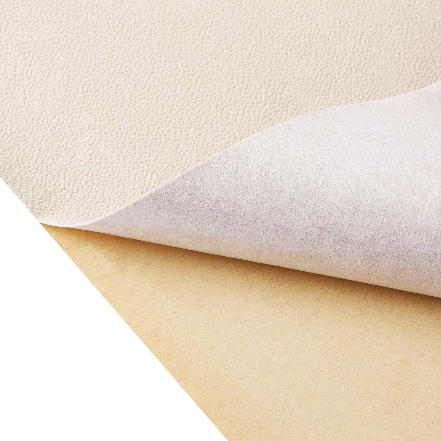 Adhesive Sheets Self Adhesive Felt Fabric DIY Velvet Fabric Flocked Felt Sheets for Art & Crafts, Jewelry Box Felt Liner 14.2" x 98" (Light Beige)