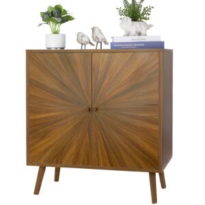 ZYBT Accent Sideboard Buffet Cabinet, Storage Cabinet with Crafted Door, Modern Dresser Cupboard, Mid Century Farmhouse Console Table Wood Bar Cabinet for Kitchen, Hallway, Living Room, Dining Room