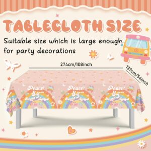 10th Birthday Decorations for Girl Peace Out Single Digits Party Decor 3Pcs 10th Birthday Tablecloths Disposable Plastic Peace Out Single Digits I'm10 Birthday Table Cover for Girl 10th Birthday Party