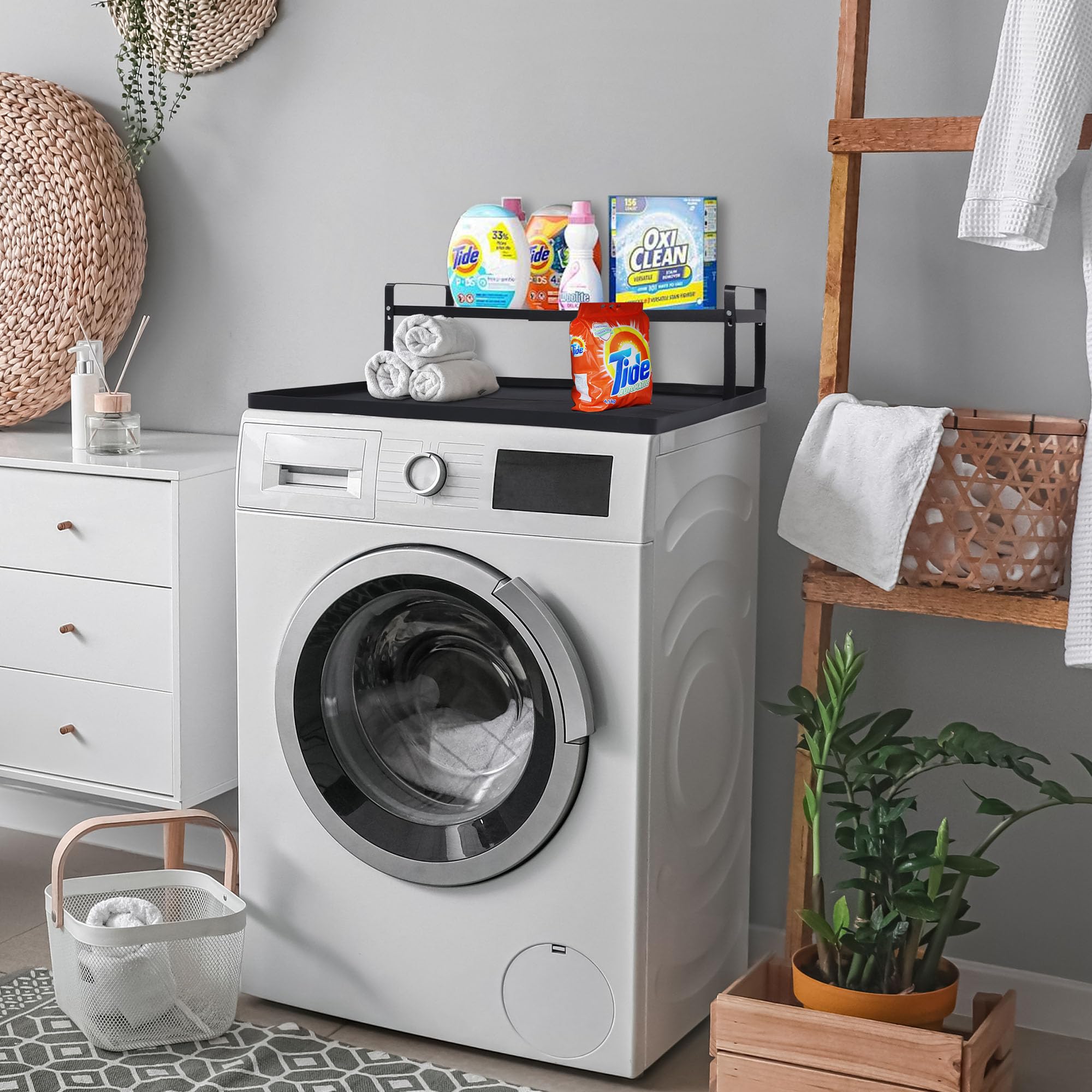 BALAPET Washer and Dryer Countertop with Non-Slip and Laundry Room Shelf Mat Universal Front Load Washer and Dryer Countertop Kit with Storage Space for Laundry Room Organization(14.2x8.6x7in)