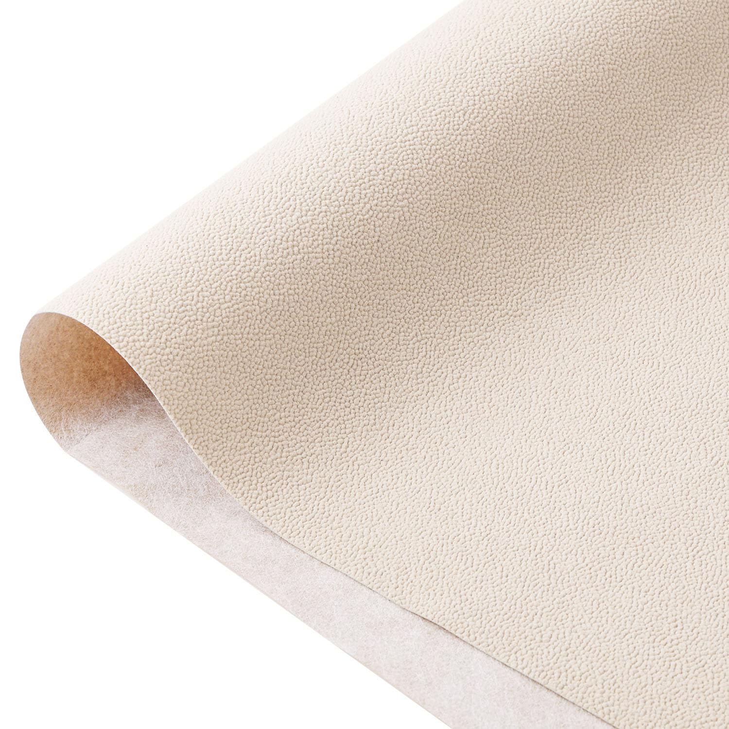 Adhesive Sheets Self Adhesive Felt Fabric DIY Velvet Fabric Flocked Felt Sheets for Art & Crafts, Jewelry Box Felt Liner 14.2" x 98" (Light Beige)