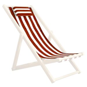 wedhapy patio chair replacement fabric, 45x17 folding sling chair replacement fabric with pillowcase, red and white stripes patio chair sling replacement for home beach balconypatio chair