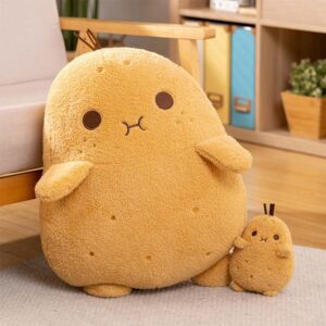 KOJAGARRI Potato Plush, 5.9inch Kawaii Stuffed Potato Pillow Soft Cute Potato Plushie Pillow,Funny Food Plush Pillows Doll for Kids Gifts Home Decor Party, Yellow, YL2717J311262YO1YSJ