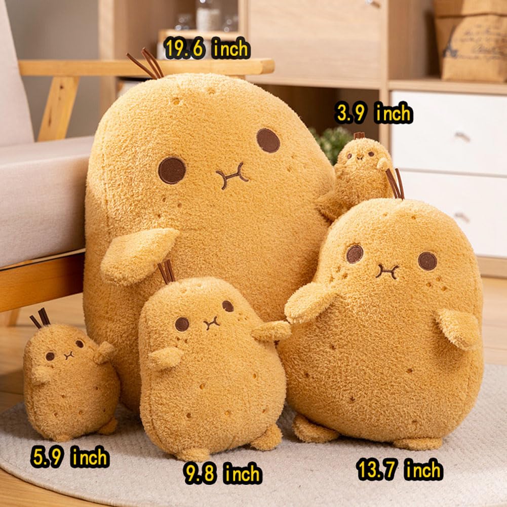 KOJAGARRI Potato Plush, 5.9inch Kawaii Stuffed Potato Pillow Soft Cute Potato Plushie Pillow,Funny Food Plush Pillows Doll for Kids Gifts Home Decor Party, Yellow, YL2717J311262YO1YSJ