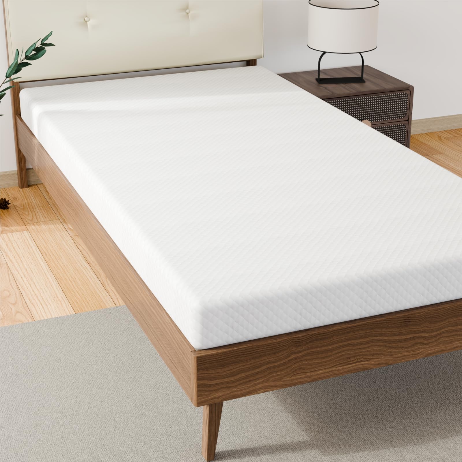 Bamboobreeze Twin/Full/Queen/King Mattress, Cooling Gel Memory Foam, Medium-Firm, Pressure Relief, CertiPUR-US