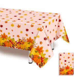 thanksgiving tablecloth rectangle 54" x 108" plastic fall table cloth disposable camping halloween christmas table cover decorations cute indoor outdoor waterproof birthday party supplies decorations