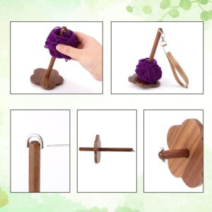 Wrist Yarn Holder with Crossbody Strap, Portable Yarn Spinner Solid Wood Yarn Storage Box Knitting Supplies Crochet Gifts for Craft Lovers