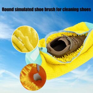 Generic Shoe Cleaning Bag 2PCS, Shoe Laundry Bag for Washer and Dryer，Reusable Shoe Washing Machine Bag,Shoe Washing Bag for Sneaker Gym Shoes (Beige), Large, TR101