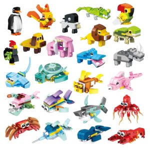 jhxxxl party favors - 24pack mini building blocks toy for party favor for kids 6-8-12,goodie bag , bulk toys classroom prizes ,back to school birthday students gifts stocking stuffers for boy girls