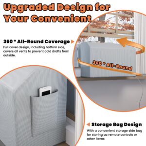 GCGOODS U-Shaped Air Conditioner Cover Set, Outdoor Air Conditioner Cover with Foil & Indoor Air Conditioner Cover, Full Coverage and Dust-Proof