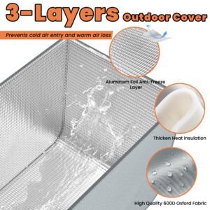 GCGOODS U-Shaped Air Conditioner Cover Set, Outdoor Air Conditioner Cover with Foil & Indoor Air Conditioner Cover, Full Coverage and Dust-Proof