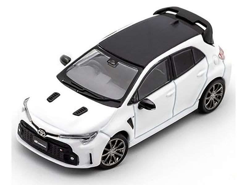 2022 GR Corolla RHD (Right Hand Drive) White Metallic with Black Top 1/64 Diecast Model Car by GCD KS-041-362