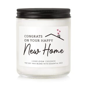 lumeloom house warming gifts new home, housewarming gifts - 9oz aromatherapy lavender scented soy wax candle, new home gift ideas, best housewarming gifts 2024 for women, friend, new home gift candle