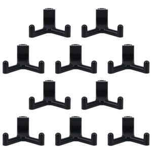 peutier 10pcs tool hooks compatible with lifetime shed, abs plastic garage organization tools garden tool hooks shed organization accessories (black)