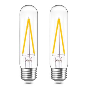 sphoon dimmable 4000k natural white light tubular led bulb e26 led light bulb,t10 t30 vintage led bulbs, 40 watt equal 4w, edison lights bulbs, ac120v, 400lm, for chandelier pendant lights- 2 pack