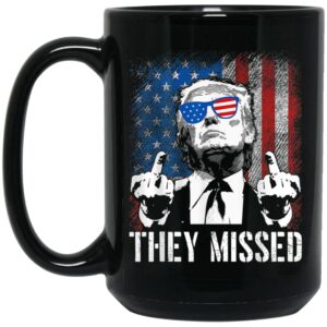 pittmandesign they missed mug - trump 2024 mug - donald trump mug gift - president trump 2024 - maga - save america trump vance - trump support mug - you missed 15oz, black, mug-2gw5jwtlvc-15oz