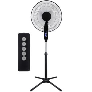 craig th6069, 16 inch oscillating stand fan with remote control, 90 degree oscillating head, adjustable height and tilt, perfect for bedroom, office and any small to medium sized room, new