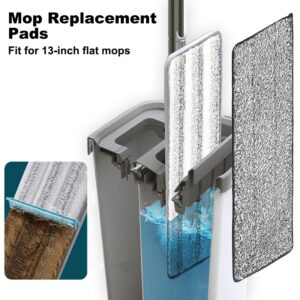 6 Pack Mop Replacement Pads for Joymoop - Microfiber Flat Mop Pads fit for JOYMOOP fit for Oshang Mop Bucket Set and Most 13" X 4.9" Flat Mops, Washable Cleaning Pads, Replacement Pads for Joymoop