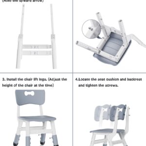 Brelley Kids Chairs Height Adjustable Toddler Chairs for Table, for Indoor & Outdoor Use Classroom/Daycare/Home, Suitable for Ages 2-8