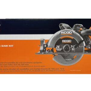 RIDGID 18V Brushless Cordless 7-1/4 in. Rear Handle Circular Saw Kit with MAX Output Battery and 18V Charger (Bulk Packaged), R8658