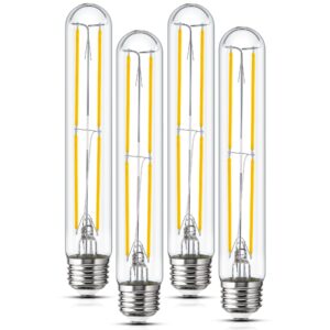 sphoon tubular light bulb 7.3 inch dimmable t10 led bulb (4pack 4000k, 4pack 4000k)