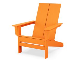 polywood contemporary modern oversized adirondack chair in tangerine