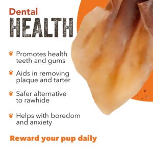 Gaines Pet Cow Ear Dog Treats - 100% Natural, High Protein, Low Fat, Dental Health, Easy to Digest and Chemical Free, All Dog Sizes and Breeds, 15 Count