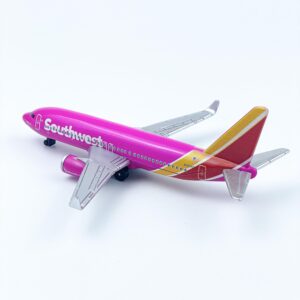 WngAur Southwest Airplane Model, Pink Aircraft Livery, Die-cast Metal Model Planes with Plastic Parts, Suitable for Collection and Gifts