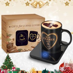 coffee mug warmer for desk with auto shut off, coffee cup warmer set with mug for desk office home