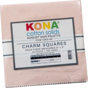 kona cotton solids august 2025 charm square 42 5-inch squares robert kaufman chs-1263-42