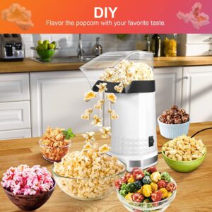 Popcorn Machine High Popping Rate, 2Min Fast Popping Air Popper Popcorn Maker, No Oil, BPA-Free Mini Popcorn Machine with ETL Certified, Popcorn Poppers for Home, 1200w 4.5 Quarts