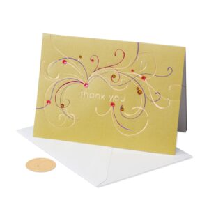 Papyrus Blank Thank You Card (Flourishing Gems)