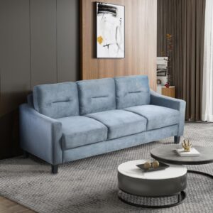 roomfitters comfortable sectional 3 seater couch and sofa set for living room, bedroom, office | small space furniture, grey