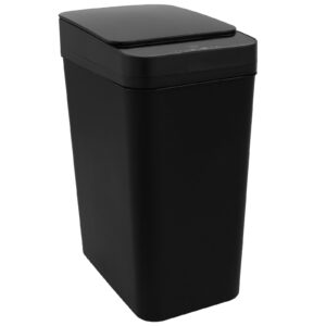 ktzctpca smart trash can, small garbage can with lid, touchless waste basket with motion sensor, slim dog proof trashcan,trash bin for kitchen office living room toilet bedroom rv (black)