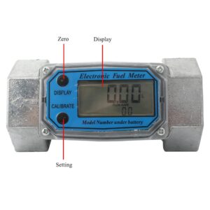 hokojix 10-100gpm 38-380L/Min Liquid ater for Flow Meter Portable Electronic Digital Flowmeter Oil Flowmeter for