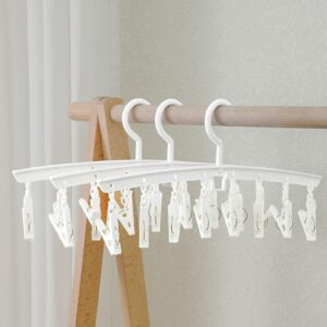 Clip & Drip Hangers, 3 Clothes Drying Hanger with Clips, Rotating Bra-Hanger-Space-Saving for Closet, Underwear and Socks Drying Rack Clip Set for Drying Socks, Towels, Underwear, Diapers