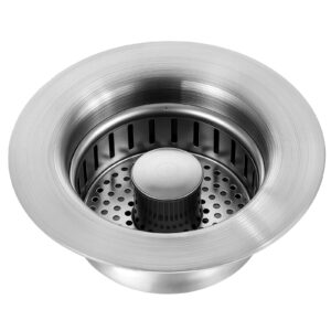 drain stopper kitchen sink drain strainer 3 in 1 pop up sink stopper stainless steel strainers for kitchen anti-clogging and fast drainage sink stoppers for us standard 3-1/2 inch kitchen drain