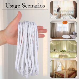 10 Yard Extra Heavy Sausage/Rope Lead Beads Weight Cord Rope Curtain Accessories for Light Weight Sheer Curtain Drapes Fabrics Weighted Tape Cording DIY Fabric Covered (95g Per Yard)