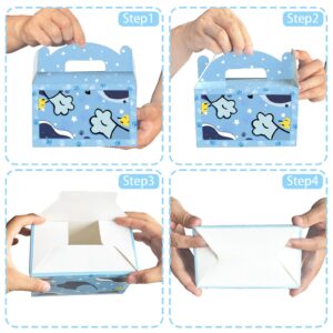 HchFPHskhd 16Pcs Blue Paw Gift Boxes Birthday Party Supplies Blue Party Favor Candy Boxs Birthday Decorations Goodie Boxs