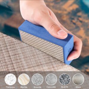 XKDOUS 3PCS Diamond Hand Polishing Pads,Diamond Sanding Pads 60/200/400 Grit Sanding Block Foam Backing for Tile Glass Stone Marble Granite Ceramics Metal Wet&Dry