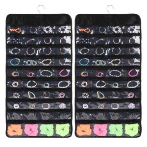 simarro earring holder organizer, 80 pockets hanging jewelry organizer for women, hanging closet organizer for jewelry earring necklace bracelet ring storage